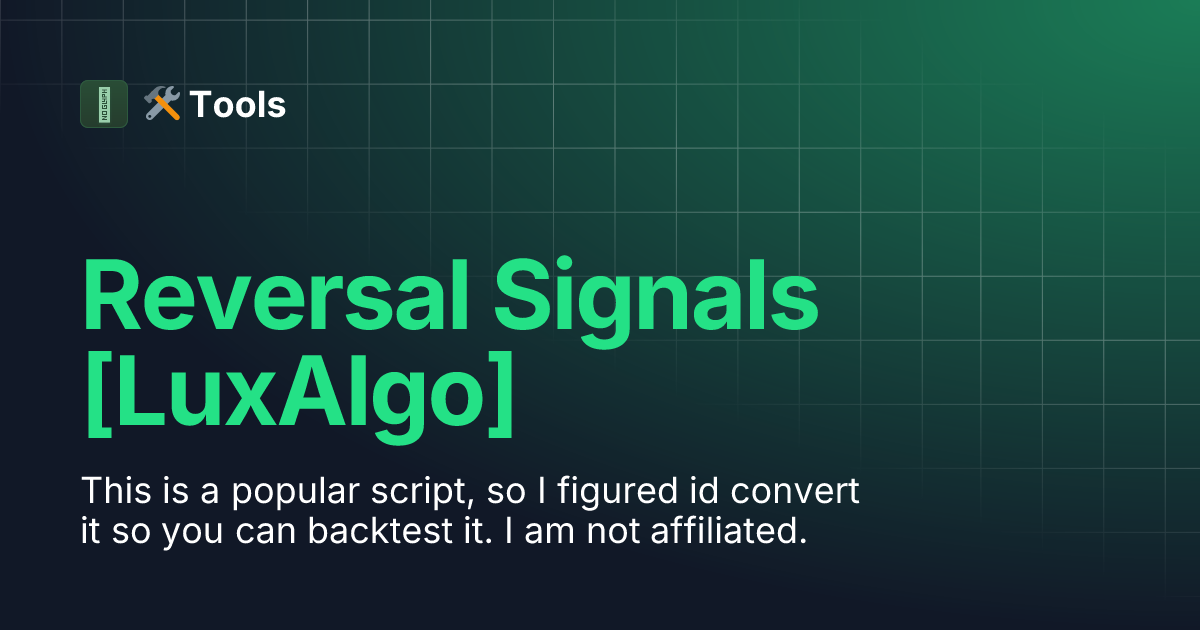 Reversal Signals [LuxAlgo] | 🛠️ Tools